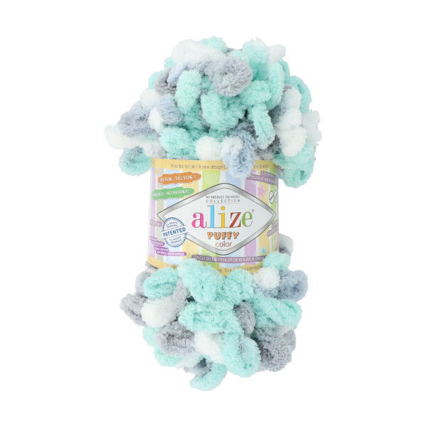 ALIZE YARN PUFFY COLOR, 100% POLYESTER
