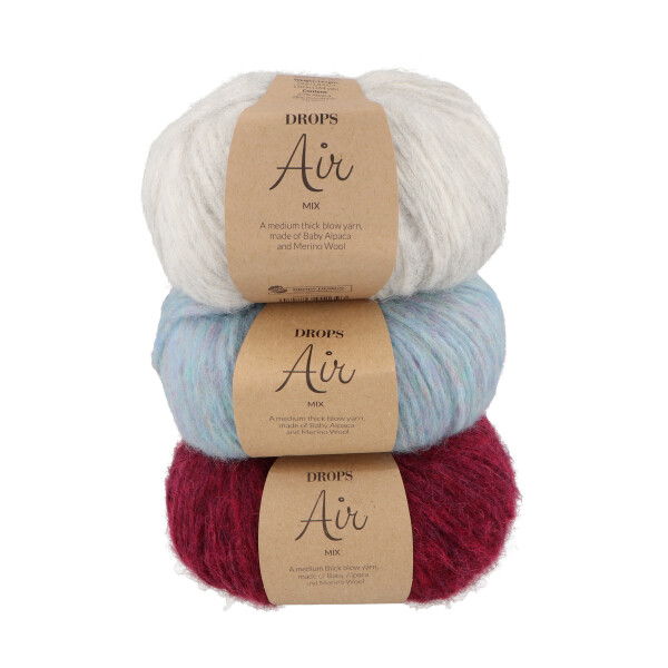 WŁÓCZKA DROPS AIR MIX COLOR, 65% ALPAKA, 28% POLIAMID, 7% WEŁNA