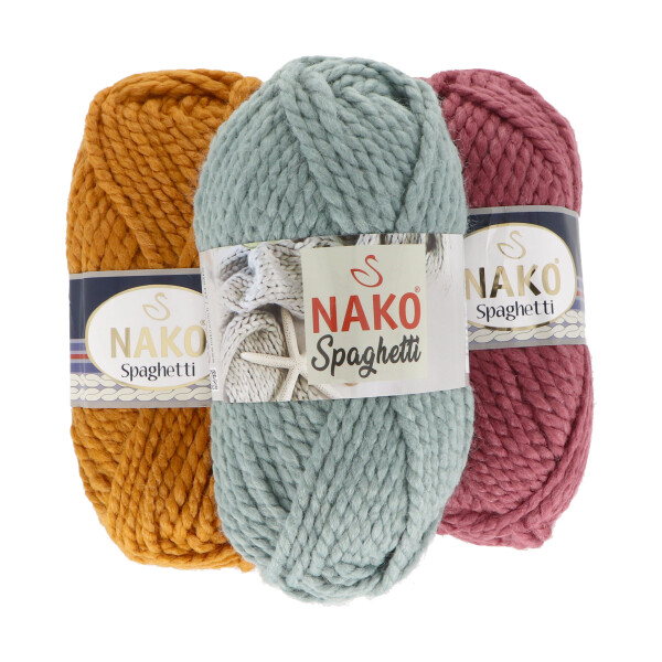 KNITTING YARN NAKO SPAGHETTI, 81% ACRYL, 19%WOOL