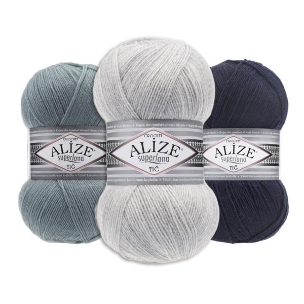 ALIZE YARN SUPERLANA TIG, 75% ACRYLIC 25% WOOL